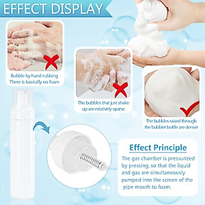 Foam Pump Bottle 8.5oz/250ml White Empty Foam Dispenser Bottle Travel Foaming Hand Soap Bottle Large Refillable Foaming Bottle for Shampoo Cleaning Traveling (4 Pack)