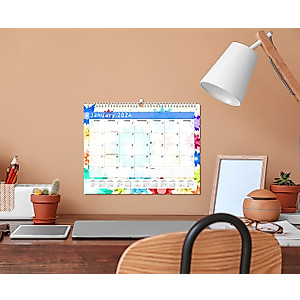2024 Monthly Spiral-Bound Wall/Desk Calendar - 12 Months Desktop/Wall Blotter Calendar/Planner - (Edition #01)