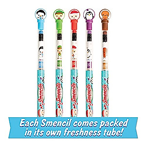 Holiday Smencils - HB #2 Scented Fun Pencils, 5 Count - Stocking Stuffer, Gifts for Kids, School Supplies, Party Favors, Classroom Rewards