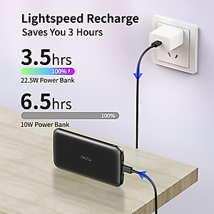 OKZU 5V 2A Power Bank for Heated Vest, Heated Jacket Battery Pack, 10000mAh Packet Size Fast Charging Portable Charge for Heated Clothing, Coat