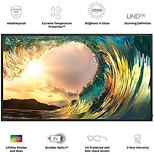 Seura Full Sun Series 85-Inch 4K UHD HDR Weatherproof LED Outdoor TV, UB4-85