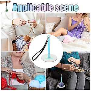 Portable Wrist Yarn Holder, Yarn Holder with Leather Strap Wristband Yarn Minder Organizer Stand Acrylic Yarn Ball Holder Yarn Dispenser Spinner for Knitting Supplies Crocheting Craft Present