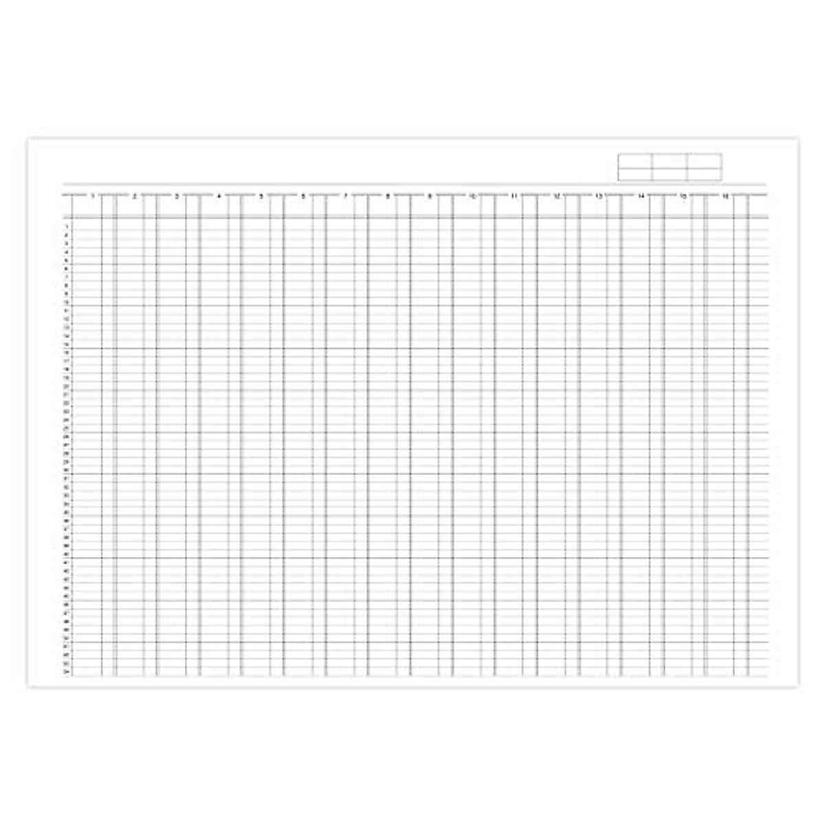 Silvine A3 Book Keeping Analysis Pad, 80 Pages Printed 'Analysis' 16 Columns - Ref A3A16