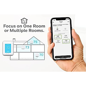Honeywell Home T9 WiFi Smart Thermostat with 1 Smart Room Sensor, Touchscreen Display, Alexa and Google Assist