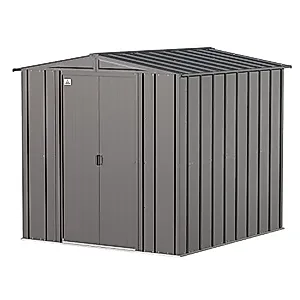 Arrow Classic Steel Storage Shed, 6x7, Charcoal