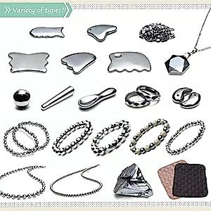 LiZiFang Natural Terahertz Wave Gemstone Round Beads Healing Bracelet 6mm