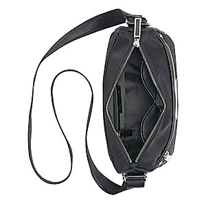 Calvin Klein Sussex Nylon Top Zip Crossbody, Black/Silver