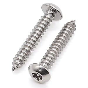 Glvaner M5 x 30mm (50 pcs) Button Head Torx Security Sheet Metal Screws, 304 Stainless Steel 18-8 Tamper Resistant Self Tapping Screws, Anti-Theft Tamper Proof Wood Screws with Bit T25