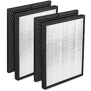 Altec Filters Compatible with LV-PUR131 Levoit Air Purifier Replacement Filters, 2 Hepa Filters & 2 Activiated Carbon Honeycomb Filters