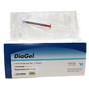 DiaGel Diarrhea Control Gel for Small Sized Dogs 1-30 Pounds, 1 mL Syringes, 2 Pack