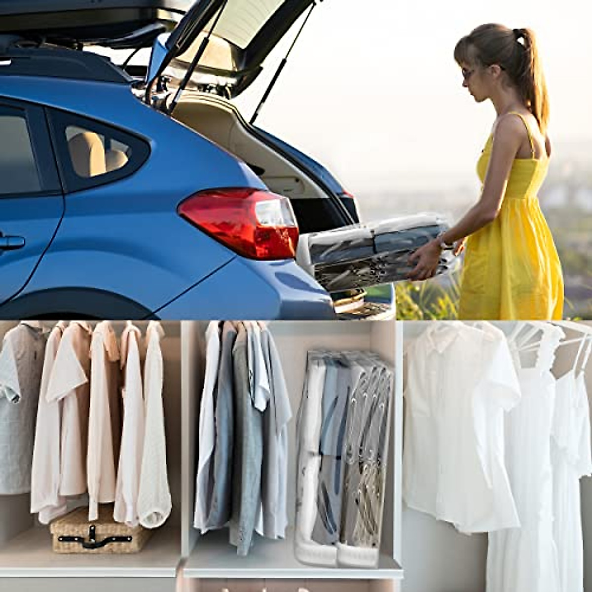 Houseables Plastic Storage Bags, Zipper Case, Clear, 18" x 15", 5 Pack, Vinyl, Moth Proof, for Blanket, Linen, Sweater, Bed Sheet, Quilt, Clothes, Pillow, Comforter, Foldable