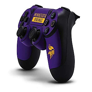Skinit Decal Gaming Skin Compatible with PS4 Controller - Officially Licensed NFL Minnesota Vikings Purple Performance Series Design