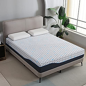 LIFERECORD 10 Inch Twin Size Mattress, Medium Feel Memory Foam Mattress, Gel Bamboo Charcoal Memory Foam Mattresses Regulates Temperature, Made in USA, Mattress in A Box, CertiPUR-US,SFT-10T