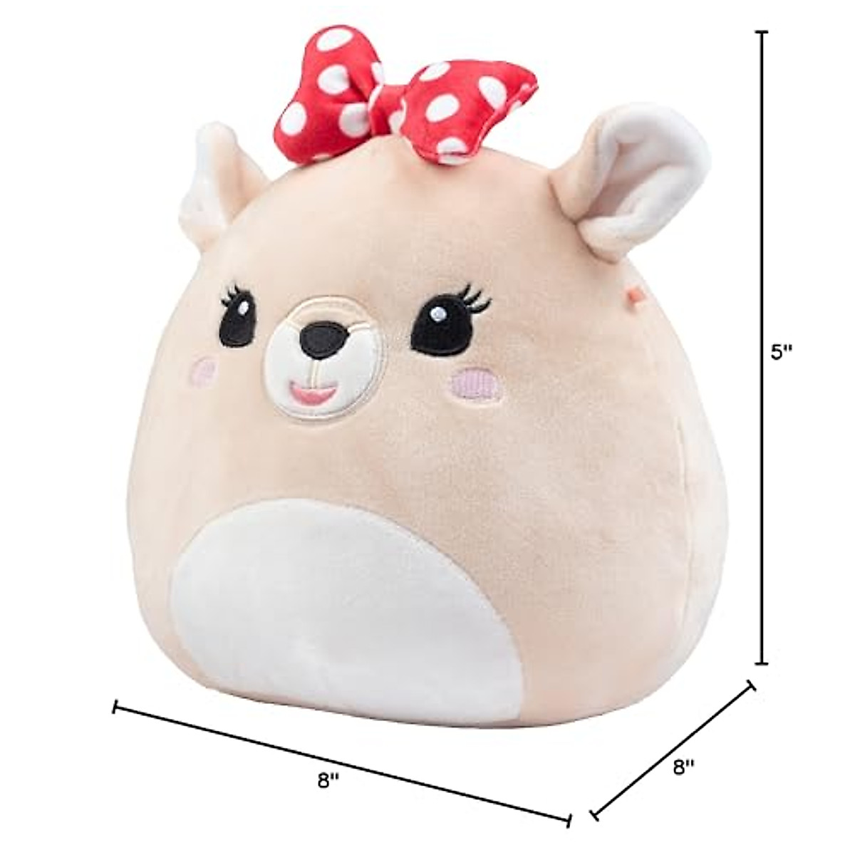 Squishmallows 8-Inch Clarice The Reindeer - Official Jazwares Plush - Collectible Soft & Squishy Stuffed Animal Toy - Add to Your Squad - Gift for Kids, Girls & Boys