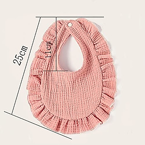 Smarbore 6 Pack Muslin Baby Bibs, Baby Bandana Drool Bibs 100% Muslin Cotton Multi-Use Scarf Bibs for Teething and Drooling