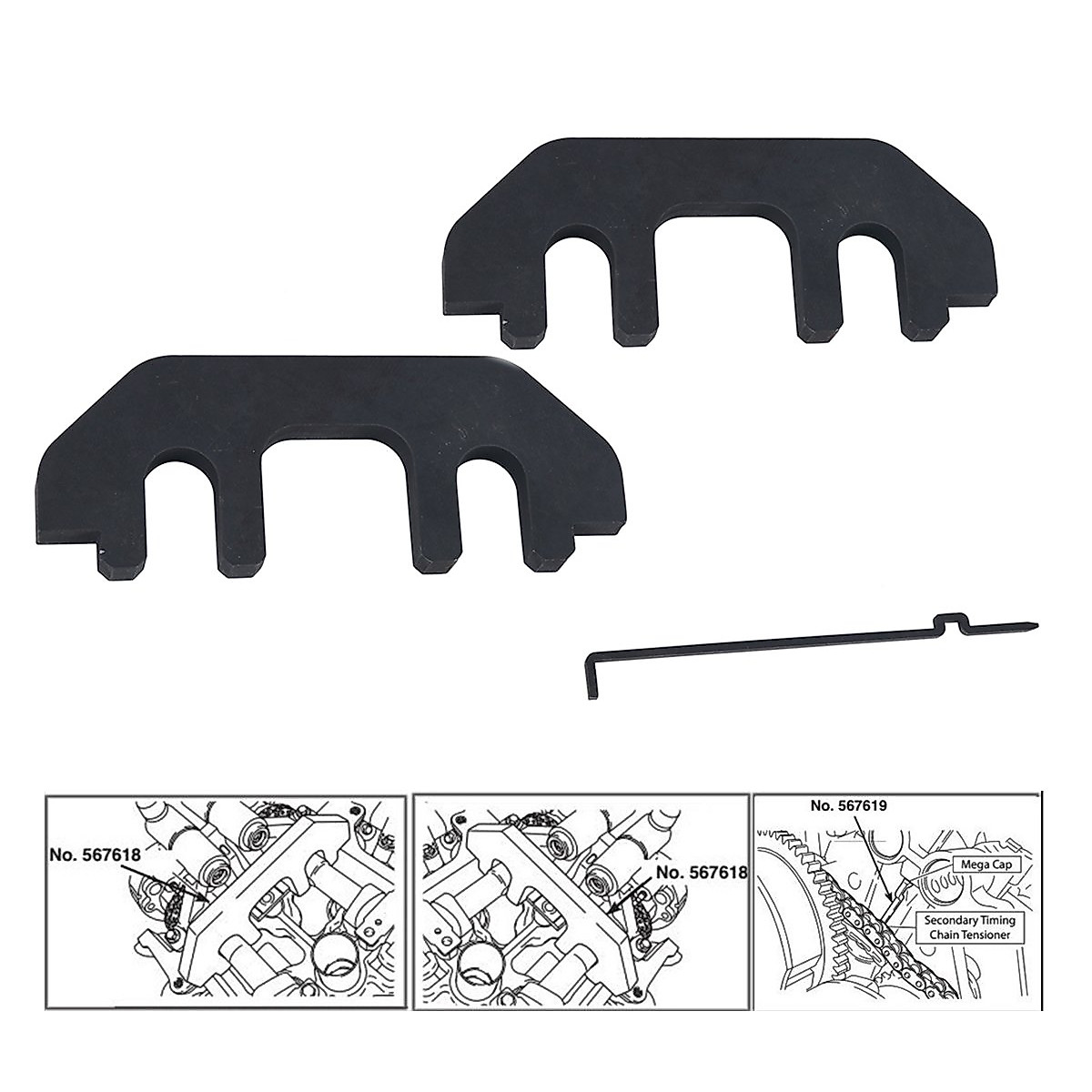 8MILELAKE Camshaft Holding Timing Alignment Holder Tool Compatible For Ford 303-1248 303-1530 3.5L & 3.7L 4V Engine Timing Tool