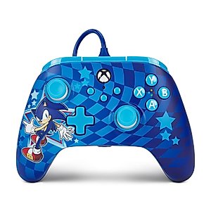 PowerA Advantage Wired Controller for Xbox Series X|S - Sonic Style, Sonic Xbox Controller with Detachable 10ft USB-C Cable, Mappable Buttons, Trigger Locks and Rumble Motors, Officially Licensed for Xbox