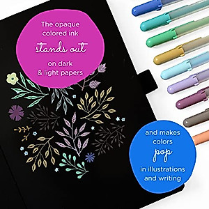 SAKURA Gelly Roll Moonlight 06 Gel Pens - Fine Point Ink Pen for Journaling, Art, or Drawing - Assorted Earth & Jewel Tone Ink - Fine Line - 10 Pack