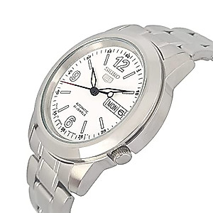 SEIKO Men's SNKE57 Stainless Steel Analog with White Dial Watch