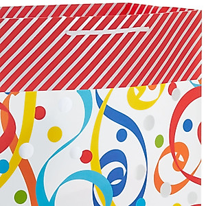 Hallmark Assorted Birthday Gift Bags (8 Bags: 4 Medium 9", 4 Large 13") for Kids, Teachers, Grandchildren, Adults, Siblings, Parties