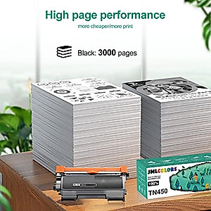 JMLCOLORS TN-450 TN-420 Compatible Brother TN450 TN420 Toner Cartridges Replacement for HL-2270DW HL-2280DW HL-2230 HL-2240 MFC-7860DW MFC-7360N DCP-7065DN Intellifax 2840 2940 Priner(2 Black)