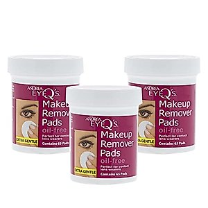 Andrea Eye Q's Oil-free Eye Makeup Remover Pads, 65-Count (Pack of 3)