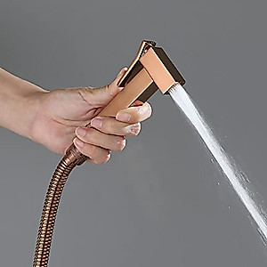 MINJING Handheld Bidet Sprayer for Toilet, Wall Mounted Cloth Diaper Sprayer Kit Brass Bidet Sprayer Set Single Handle Toilet Bidet Sprayer Kit with 150cm Shower Hose