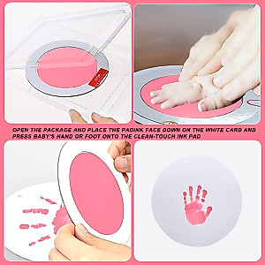 1pc Inkless Newborn Baby Footprint or Handprint,Pet Paw Prints Kit,Safe Clean Ink Pad,Long Lasting Keepsakes Baby Gifts