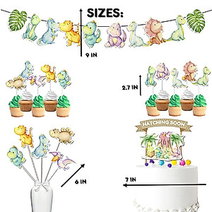 Dino Baby Shower Party Decorations Set! Great Bundle for Dinosaur Theme Shower.