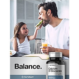 Calcium D-Glucarate 1000mg | 120 Capsules | Non-GMO, Gluten Free Supplement | by Horbaach