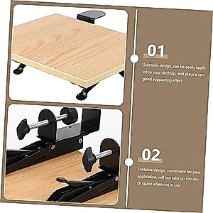MAGICLULU Computer Hand Bracket Computer Tray Keyboard Tray Desktop Stand Computer Elbow Support armrest Shelf Computer Support Bracket Computer Hand Holder Foldable Extension Board Lengthen