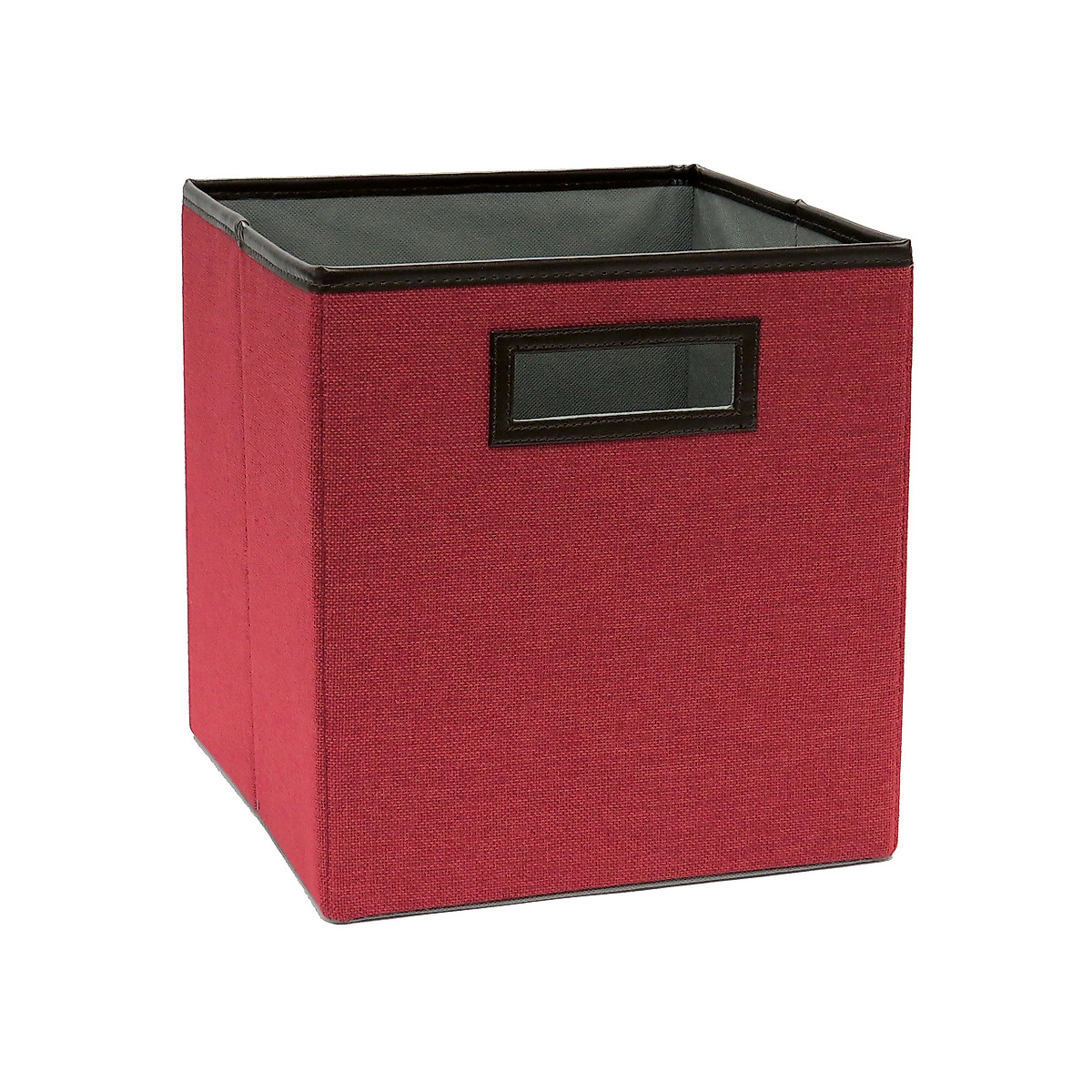 ClosetMaid 1132 Cubeicals Premium Fabric Bin with Decorative Trim, Rose Red Linen
