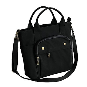 Corduroy Tote Bag for Women Corduroy Multi-pocket Satchel Bag Zipper Crossbody Bag Hobo Shoulder Bag Purse Messenger Bag