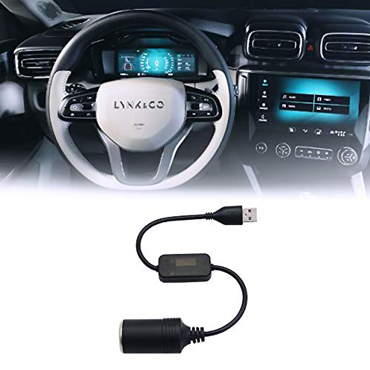 SinLoon 5V USB to 12 Volt Car Cigarette Lighter Socket Female Converter Adapter Cable for Car Cigarette Lighters Driving Recorder Etc(USB to Cigarette)