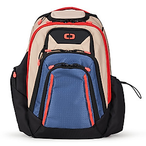 OGIO Gambit Pro Backpack, Tan/Blue/Red, 25 Liter