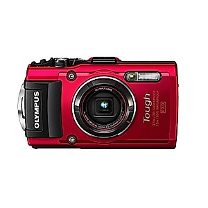 Olympus TG-4 16 MP Waterproof Digital Camera with 3-Inch LCD (Red)