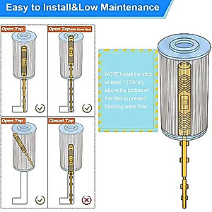 Joepoe SPA Mineral Stick Parts,Hot Tub Stick with 4 Months Lifetime Cartridge Universal for Hot Tub&Pool (Yellow,2-Pack)