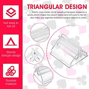 24 PCS Plastis Place Card Holders, Small Wedding Table Place Cards Holder Acrylic Table Sign Stands for Wedding Cards, Photos,Memos,Pictures Display (0.75×0.75 in)