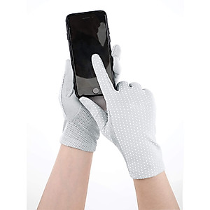 6 Pairs Women Summer UV Protection Gloves Touchscreen Driving Gloves Non-Slip Sun Protective Gloves (Purple, Black, Pink, Light Pink, Beige, Gray)