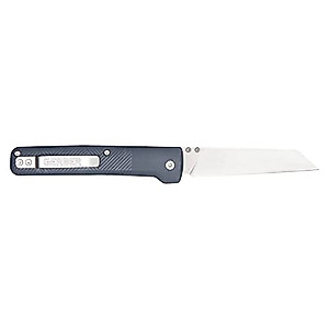 Gerber Gear Pledge Pocket Knife with Pocket Clip - 3.7" Full Panel Plain Edge Blade Folding Knife - EDC Gear and Equipment - Urban Blue