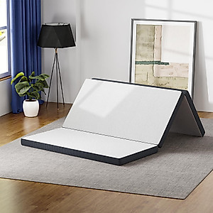 FDW Mattress/Foldable Mattress for Kids and Adults/Medium-Firm Mattress with a Collapsible and Washable Cover/Suitable for RV Travel Camping Guest,Full