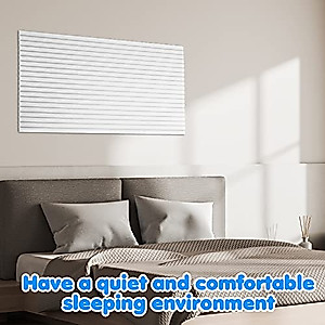 Woanger 10 Pack Large Acoustic Panels, Soundproof Sound Absorbing Wall Panels, 47 x 24 Inch Self Adhesive Acoustic Sound Dampening Panels for Room Recording Studio(White)