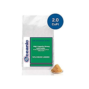Replacement Water Softener Tank + Pre-loaded 10% Cross Linked Cation Resin and Riser Tube | 12" x 52" - 2.0 Cubic Ft | 64,000 Grain