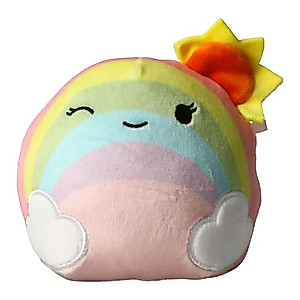 Squishmallow Official Kellytoy 4.5 Inch Soft Plush Squishy Toy Animals (Sunshine The Rainbow)