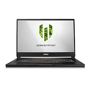 MSI WS65 9TL-686 15.6" FHD Thin and Light Mobile Workstation Intel Core i7-9750H Quadro RTX 4000 32GB 512G NVMe SSD Win10 Pro TPM2.0 TB3 Fingerprint