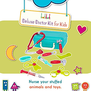 Battat – Pretend Play Doctor Set – Kids Nurse Toys – 10-Pieces & Carry Case – Toddler House Call Playset – 3 Years + – Deluxe Doctor Kit