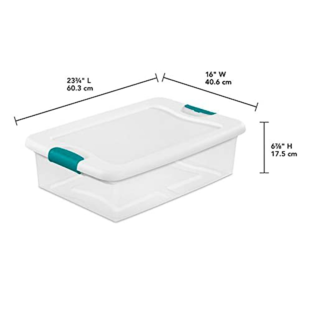 Sterilite Multi Pack 64 Quart & 32 Quart Plastic Stacking Storage Container Box with Latching Lid for Home, Office, or Garage Organization, 12 Pack