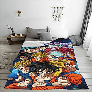 Anime Thicken Throw Blanket 80"X60" Adults Super Soft Fleece Throw Blankets,Fuzzy Plush Blanket Oversized,Travel Camping Blanket for All Season