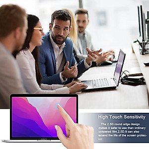 UUONDO Tempered Glass Screen Protector for MacBook Pro 13 M2 M1 (2022-2016)/MacBook Air 13 M1 (2021-2018 A2337 A2179 A1932) /MacBook Pro 13 A2289 A2251 A2159 A1706 A1708