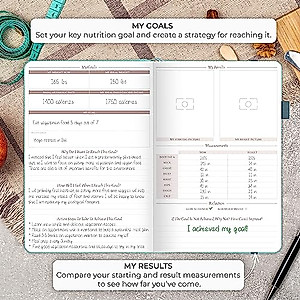 Legend Meal Planner – Weekly Meal Prep & Nutrition Journal with Grocery List & Weight Loss Tracker – Diet & Wellness Diary Log – Undated 12-Month Food Notebook – Hardcover, A5 Size (Aquamarine)